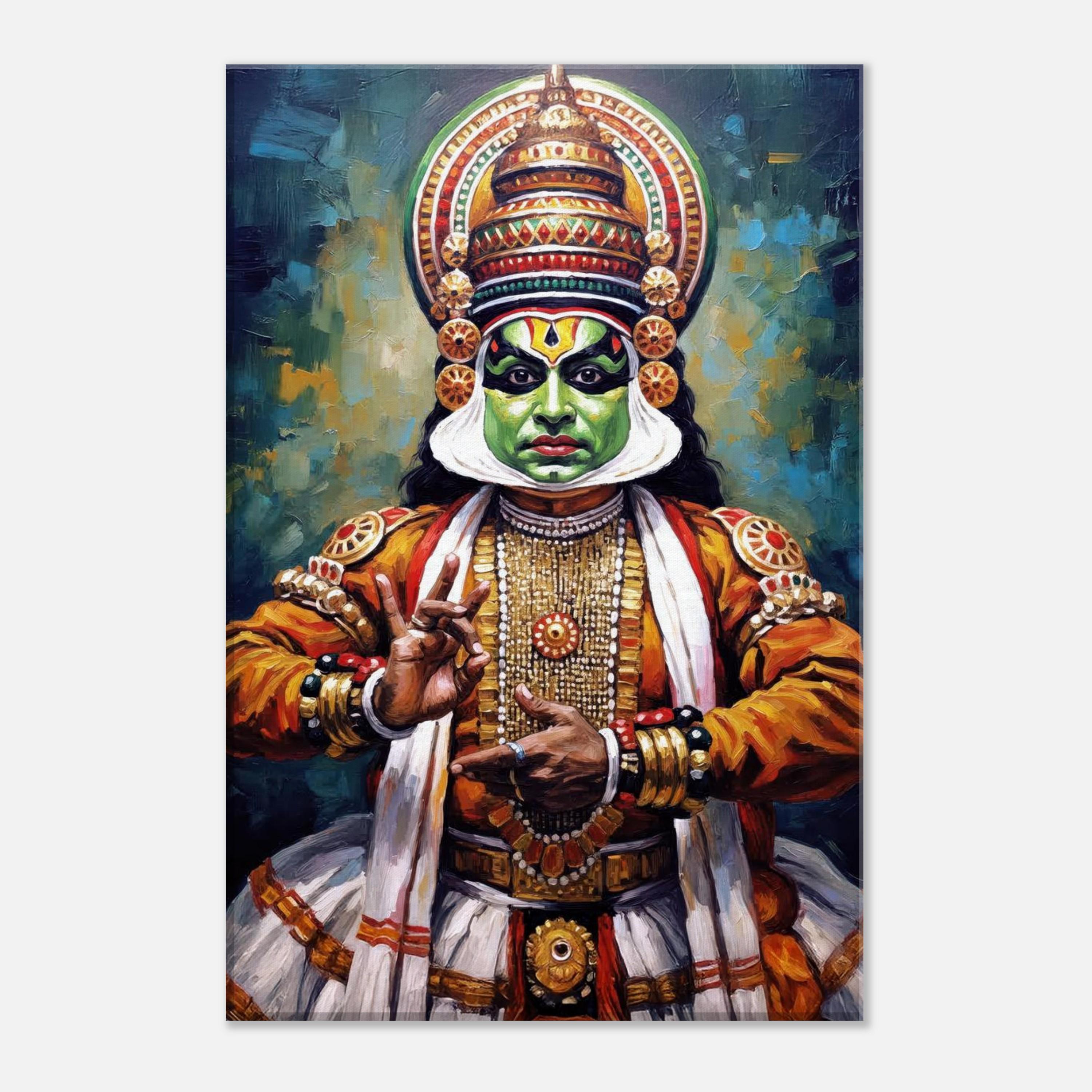 Kathakali Dancer in Full Regalia Canvas Print, Wall Art Home Studio ...