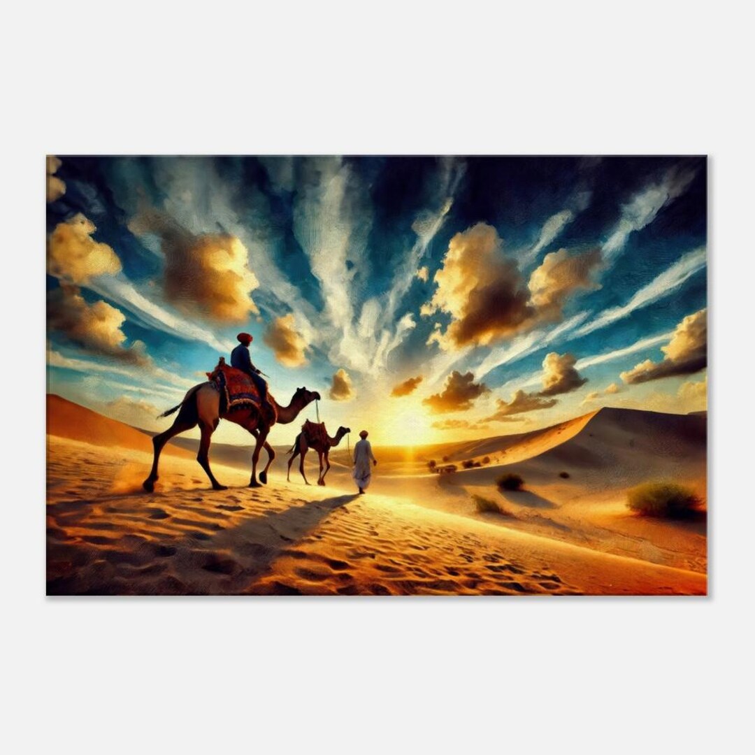 Thar Desert Evening Canvas Print, Rajasthan India Heritage Gift ...