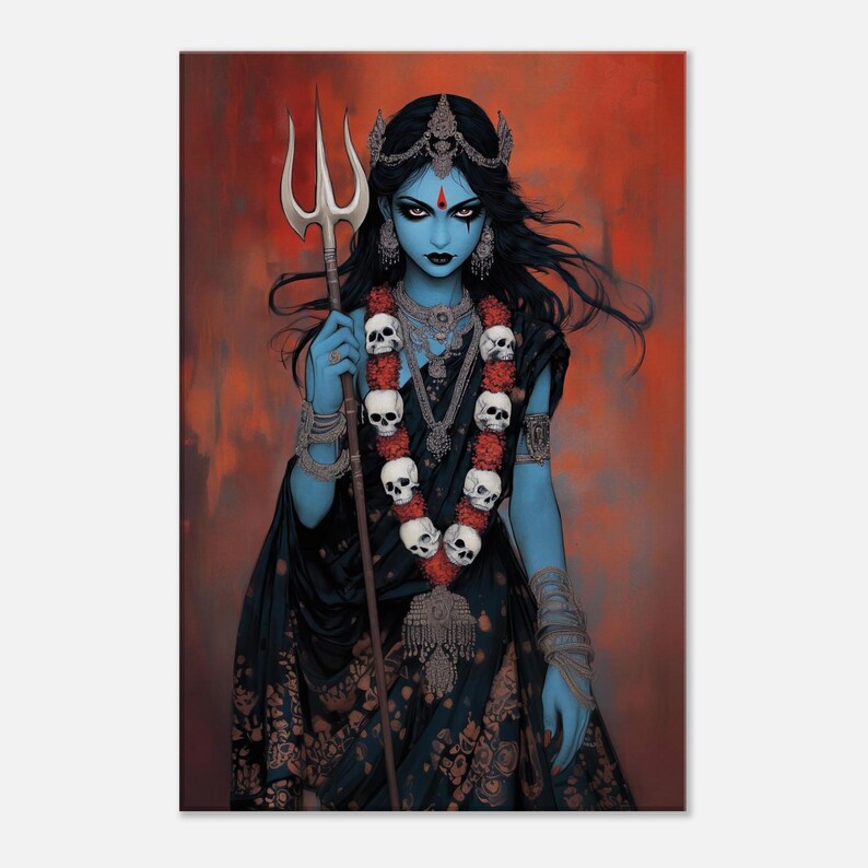Kali Maa Hindu Goddess of Death Destruction and Time Canvas Print, Wall ...