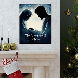 Nativity Watercolor Art, Christmas Poster - Etsy