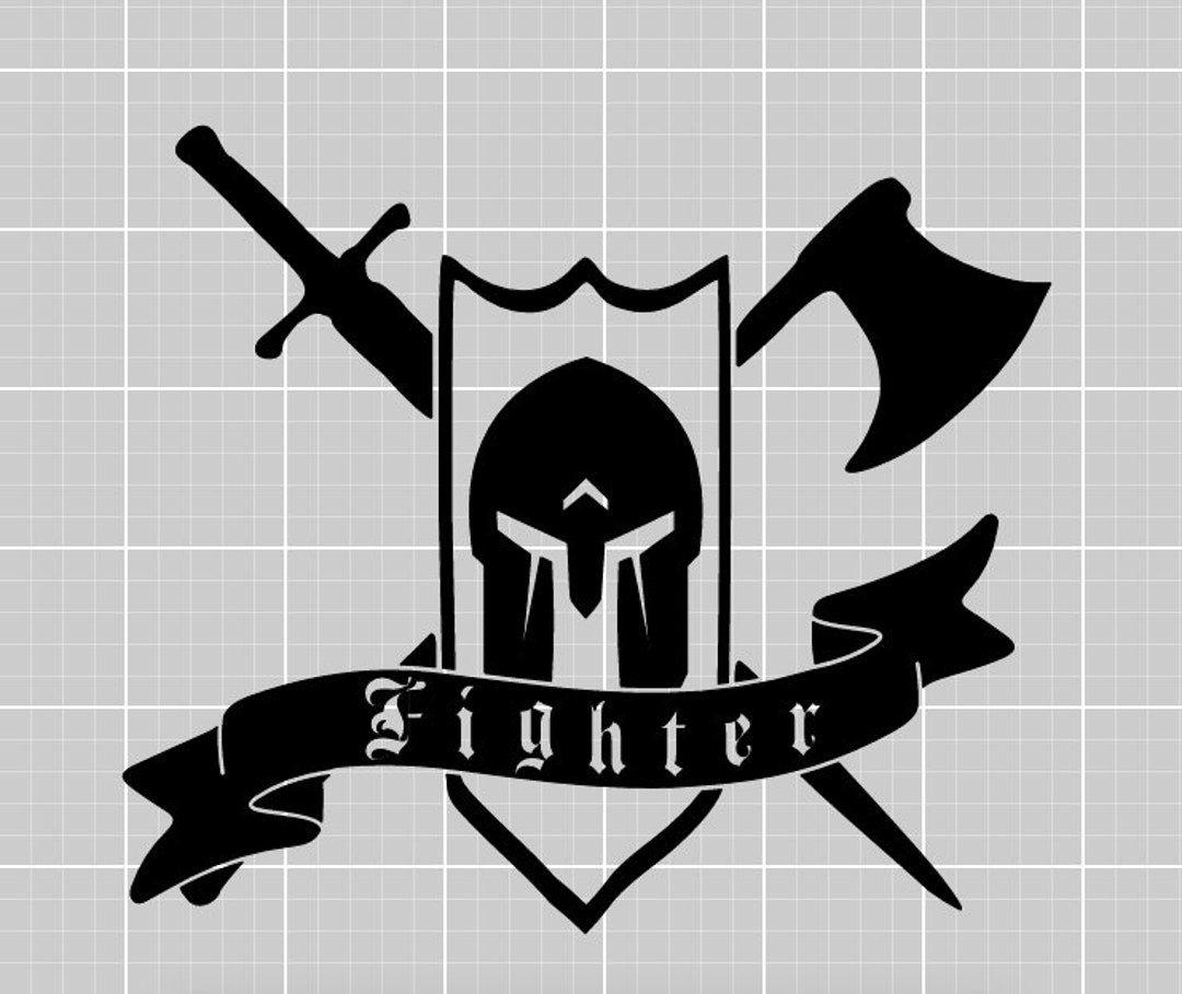 Car Decal - Fighter Dnd Class | Permanent Vinyl | Car Window - Etsy