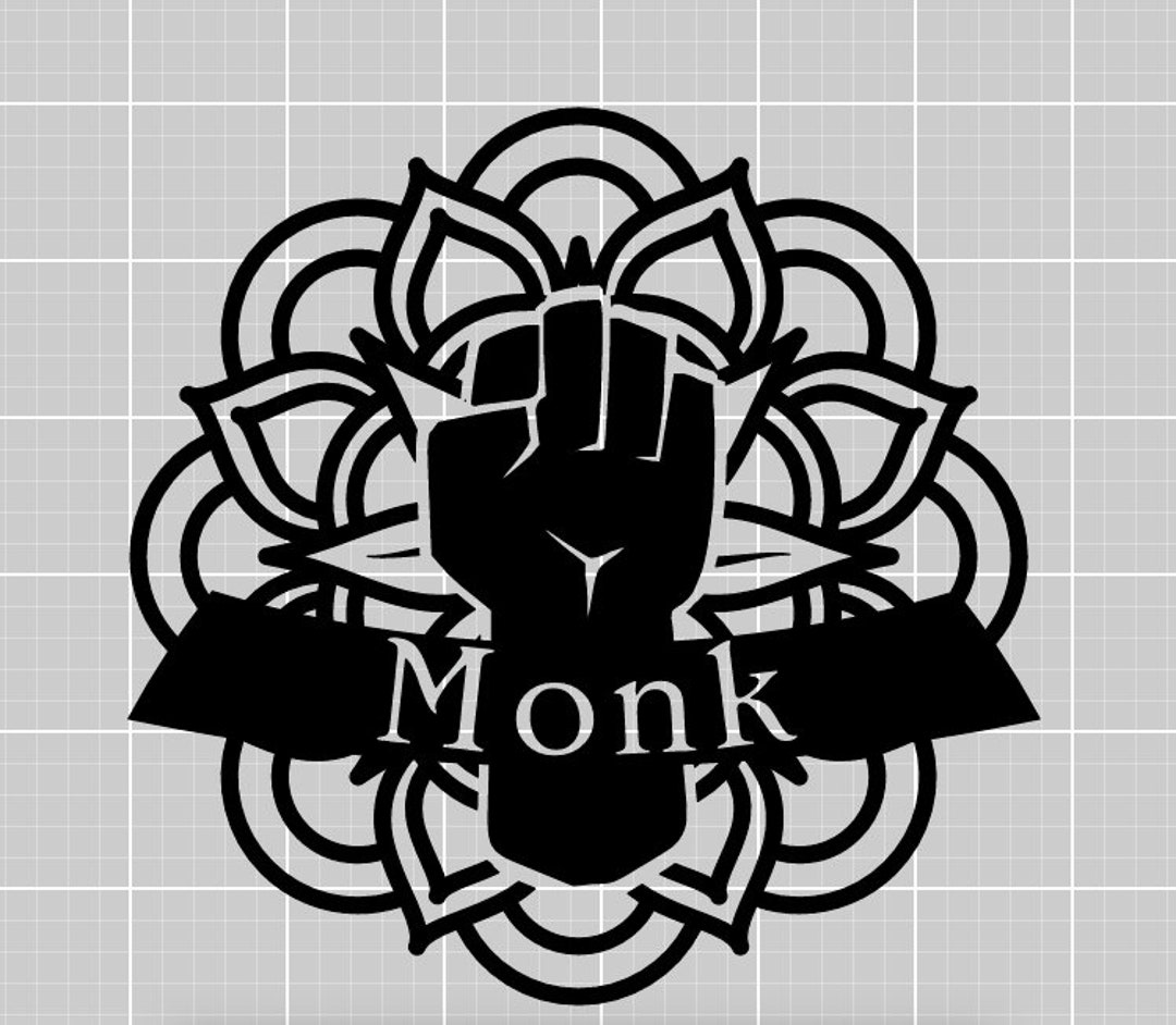 Car Decal - Monk Dnd Class | Permanent Vinyl | Car Window - Etsy