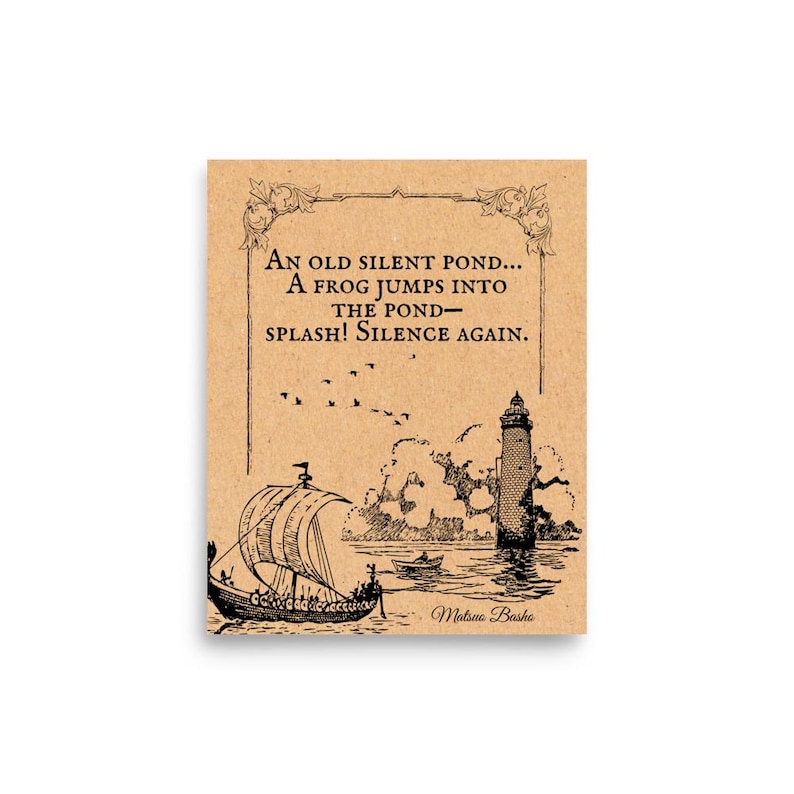 Matsuo Basho Haiku Wall Art Print Minimalist Japanese Poetry Poster - Etsy