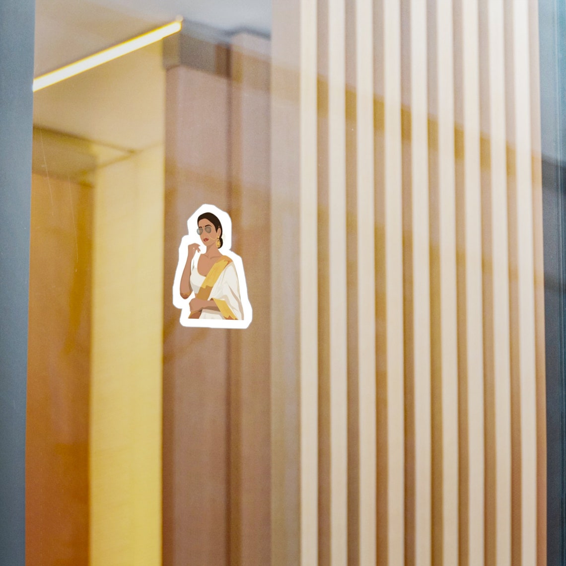 Kerala Girl Sticker, Malayalee, Onam Saree, Sari - Etsy