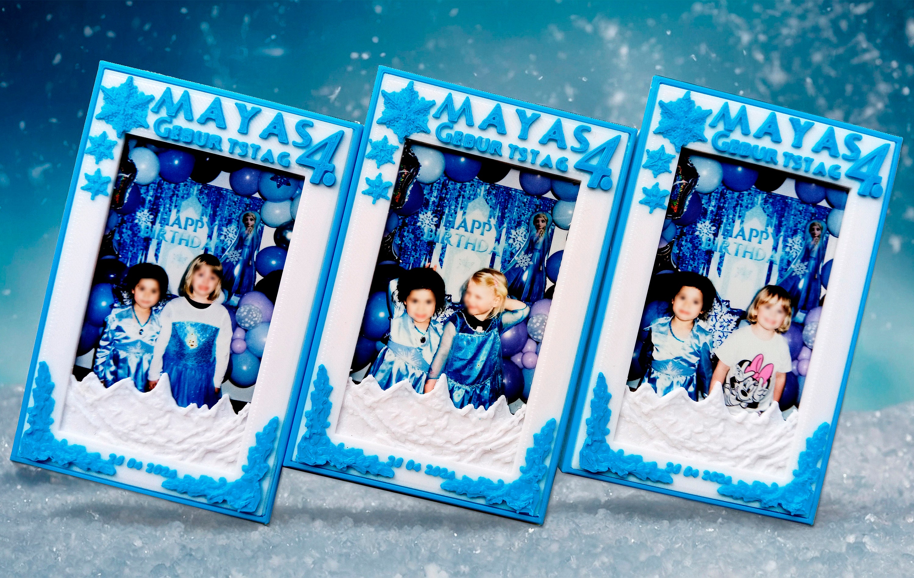 3D Print .STL File Frozen Birthday Photo Frame, Frozen Birthday ...
