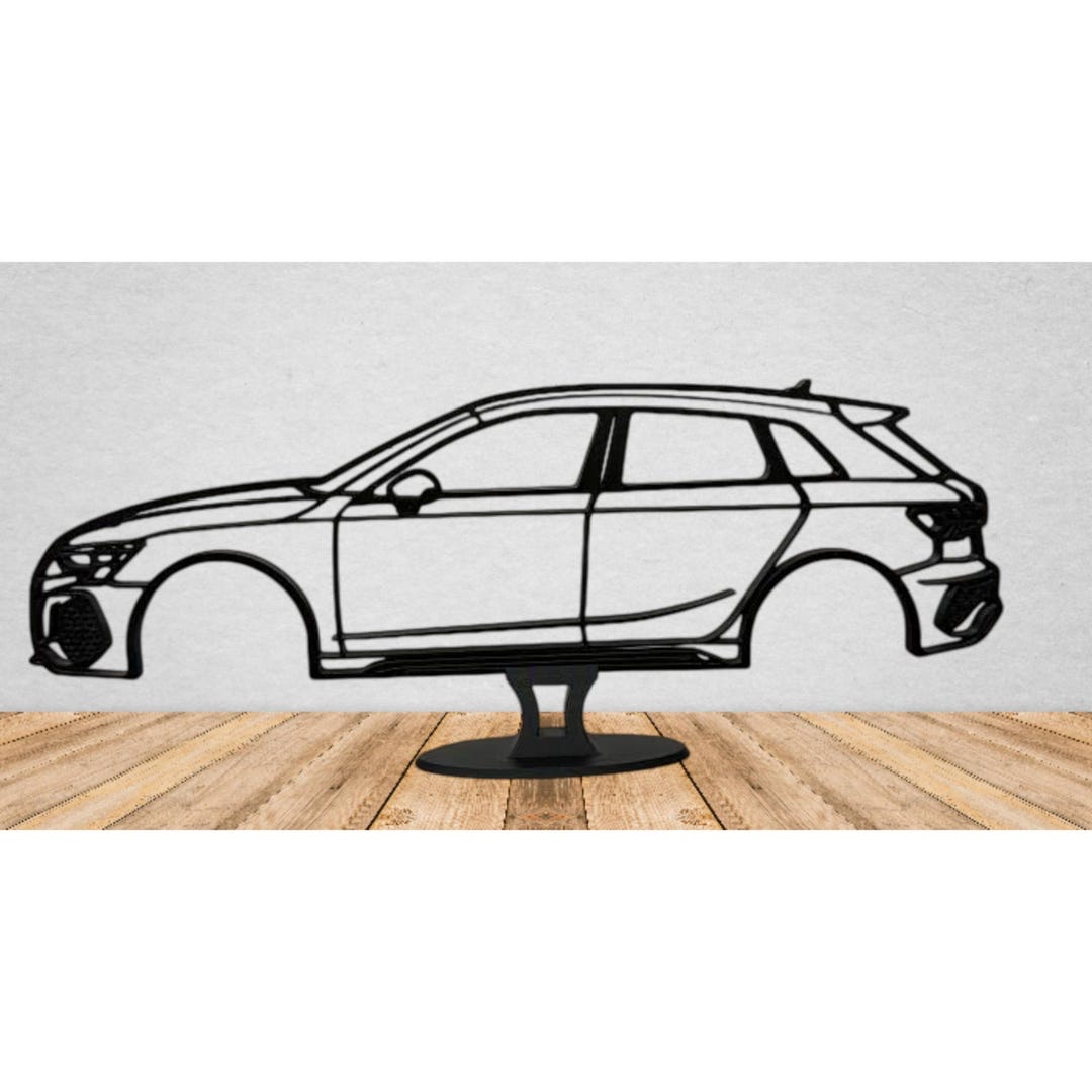2021-2023 RS3 Hatchback Silhouette Wall or Desk Art, 2021, 2022, 2023 ...