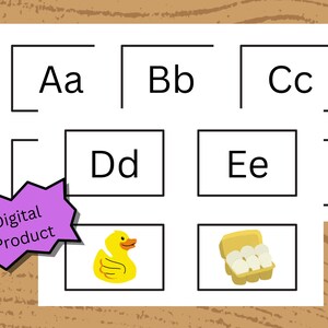 Printable Alphabet Flashcards - Cards for Matching Game - Digital ...