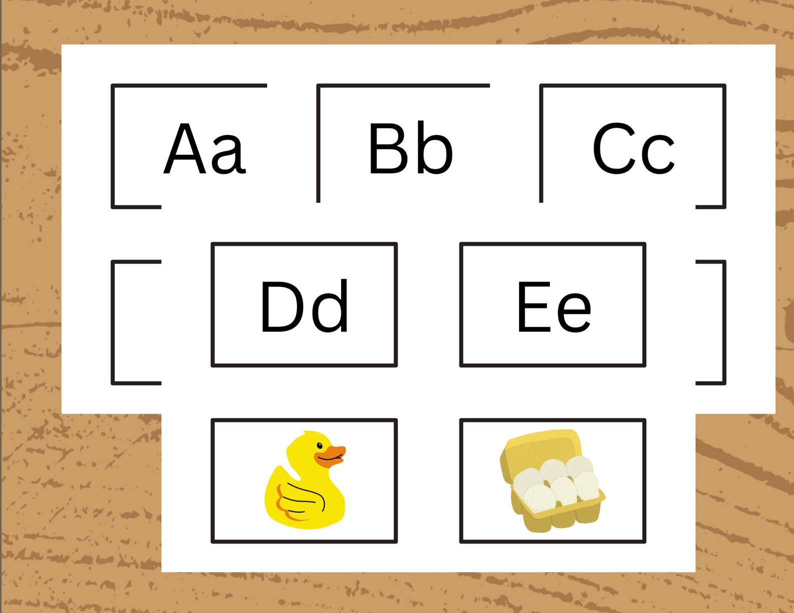 Printable Alphabet Flashcards - Cards for Matching Game - Digital ...