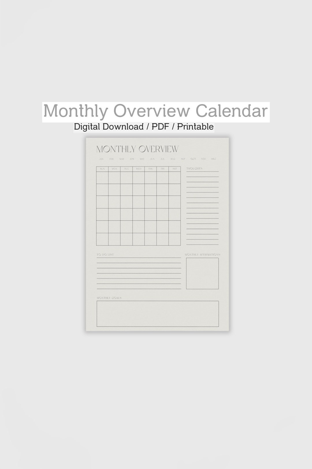 MONTHLY Calendar / CALENDAR / Overview Calendar / Home / Organization ...