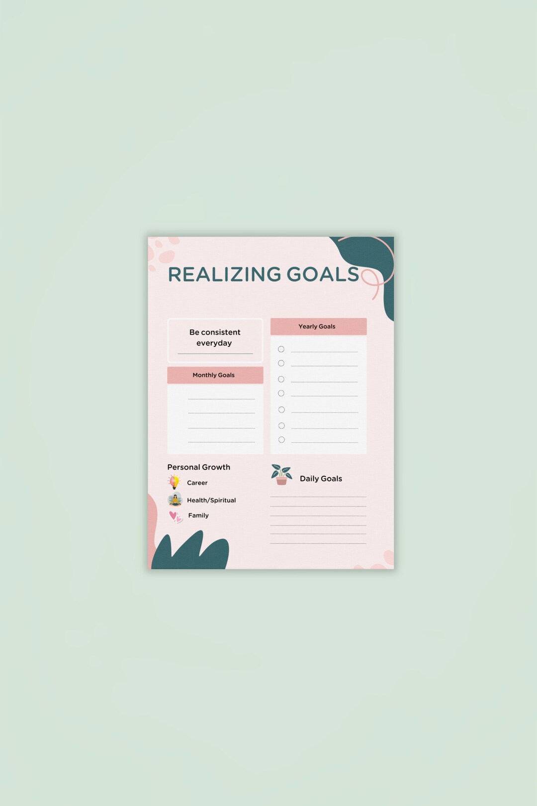 Creative GOAL Planner / DIGITAL Print / Printable Planner / Planner ...