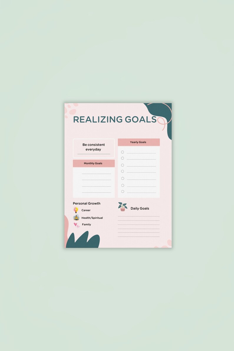 Creative GOAL Planner / DIGITAL Print / Printable Planner / Planner ...