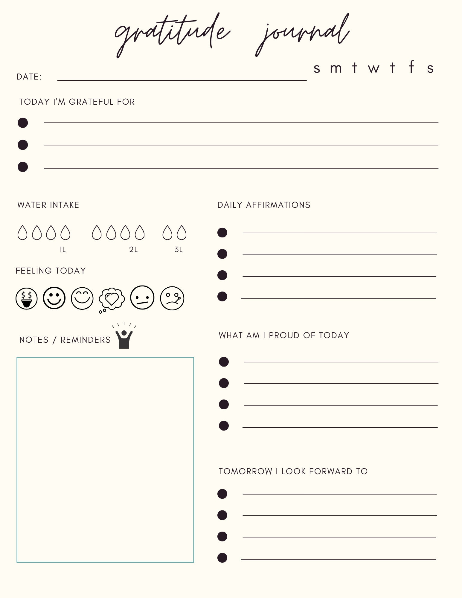 Gratitude Journal / Printable / Download Journal / Gratitude / Creative ...