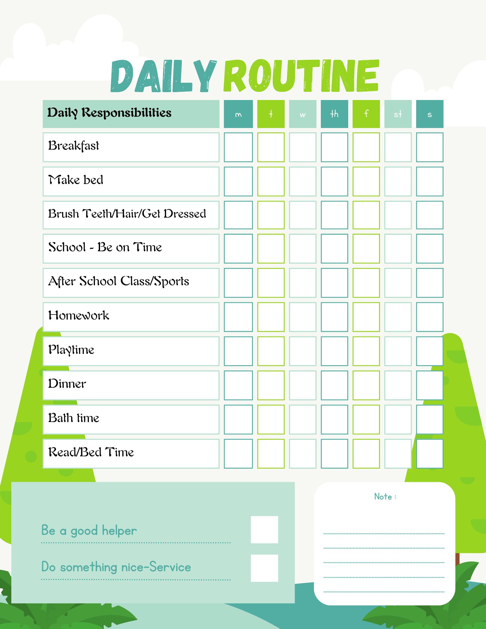 DAILY Routine Planner / 2024 NEW YEAR / Routine Template / Downloadable ...