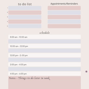 Daily Scheduler / Daily Planner / Daily Tracker / Digital Schedule ...