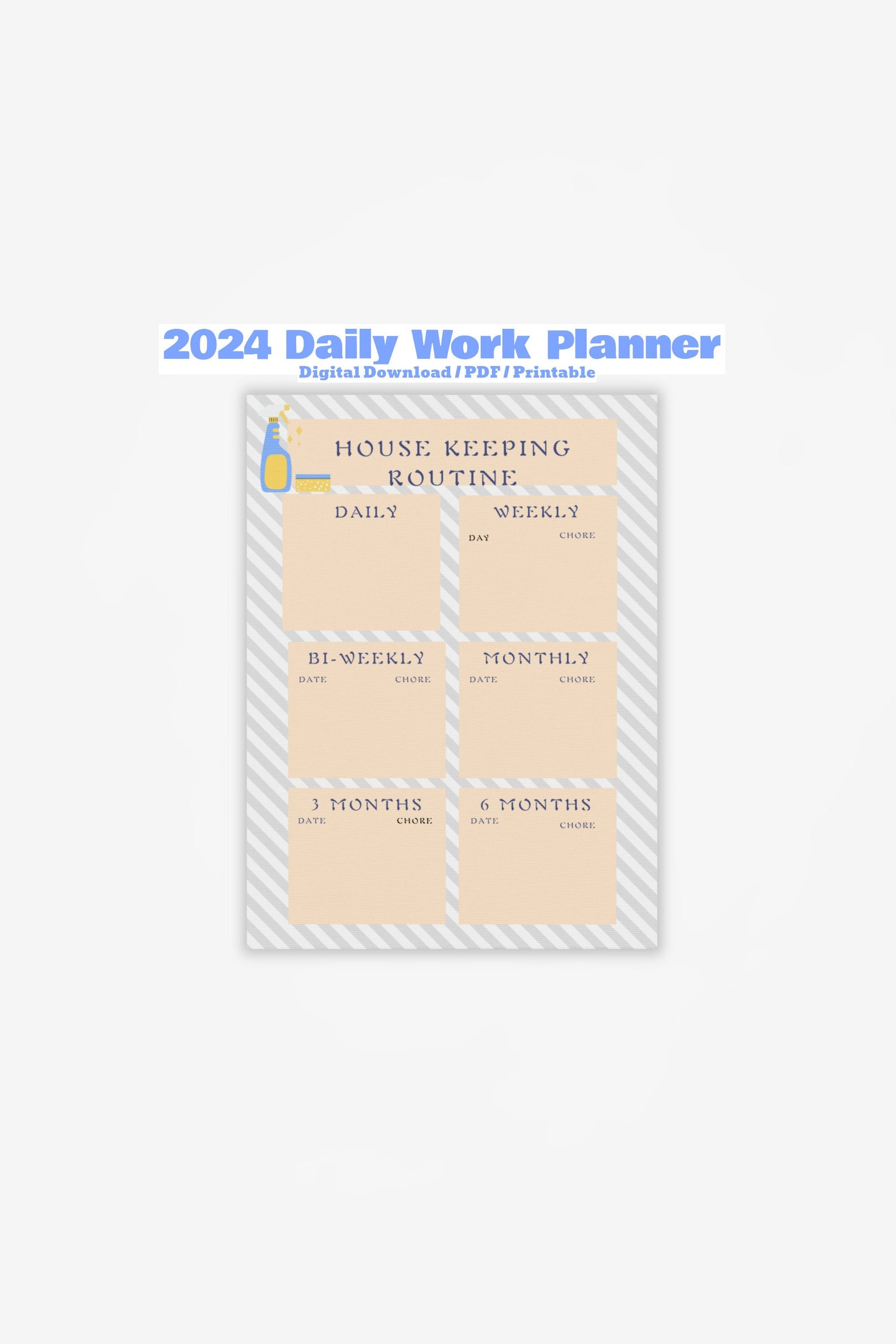 HOUSE KEEPING Calendar / Printable Calendar / Cleaning List ...