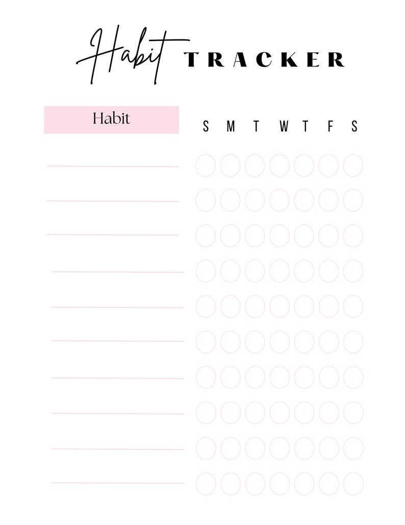 Ultimate Habit Tracker Printable Achieve Your Goals With Daily Progress ...