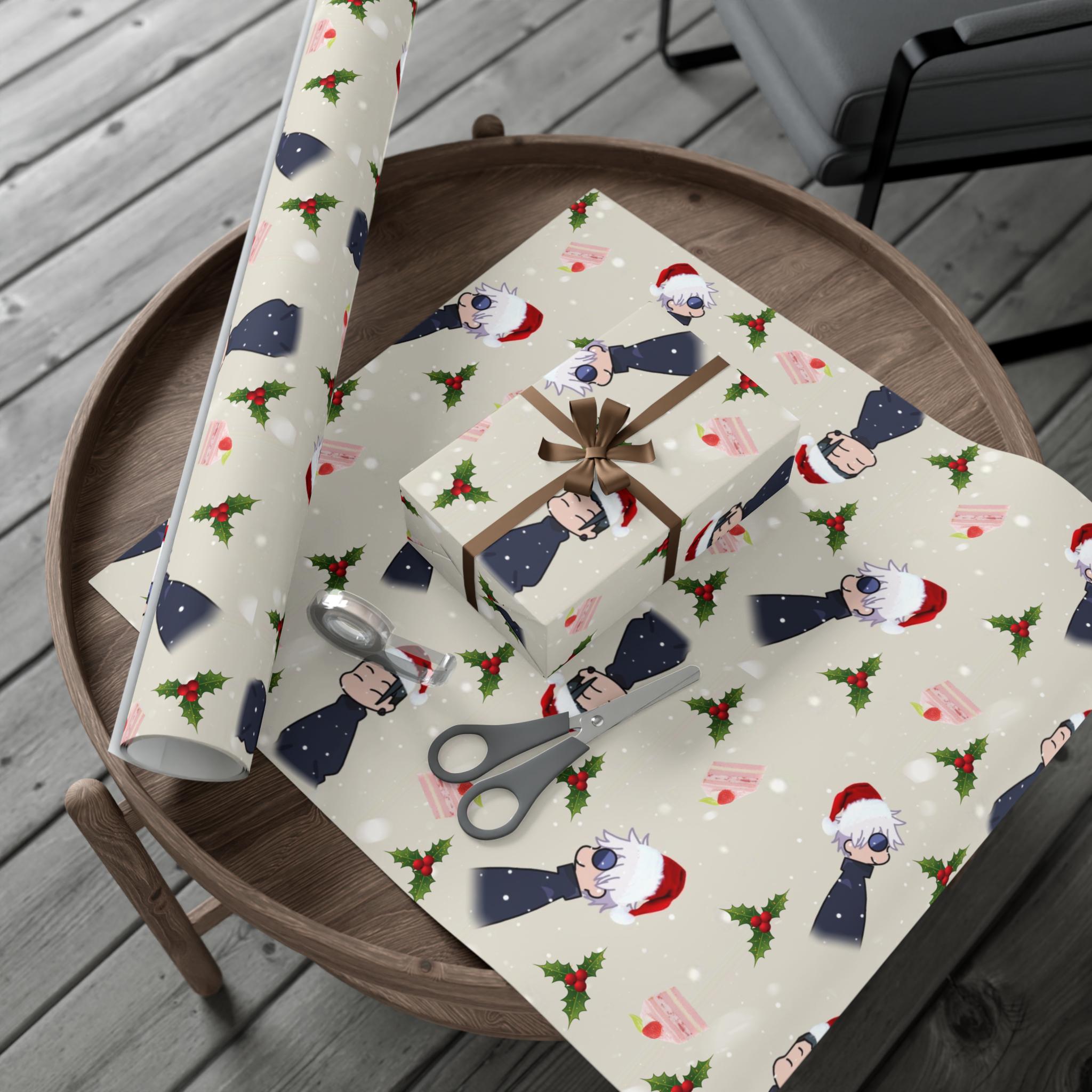 Premium Anime Wrapping Paper, Gojo Wrapping Paper, Geto Christmas Wrap ...