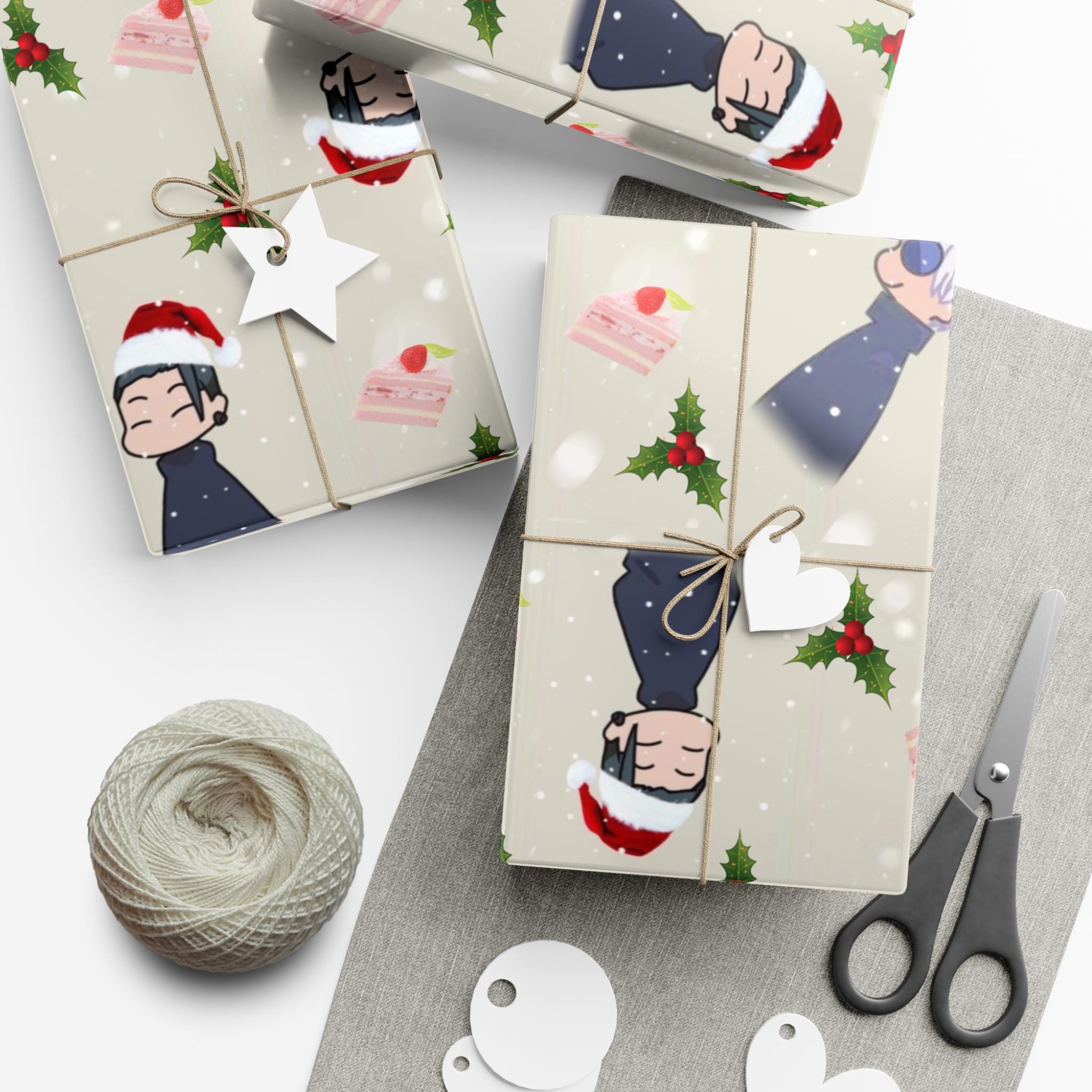 Premium Anime Wrapping Paper, Gojo Wrapping Paper, Geto Christmas Wrap ...
