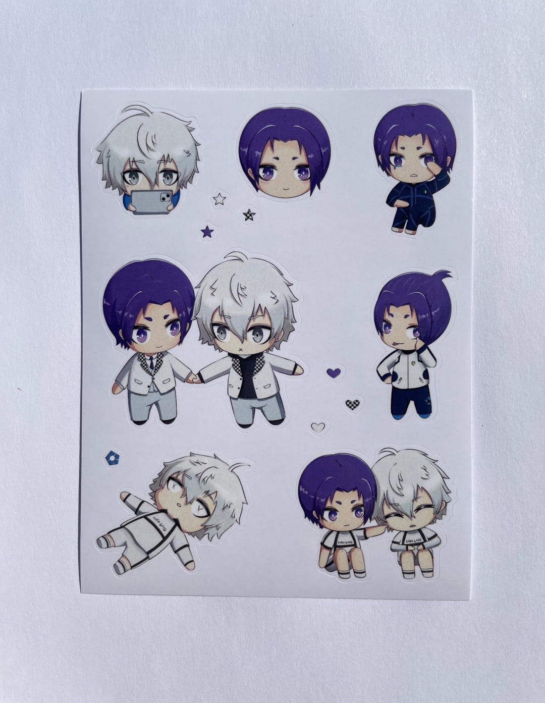 Blue Lock Nagi Seishiro and Mikage Reo Sticker Sheet / Stickers - Etsy