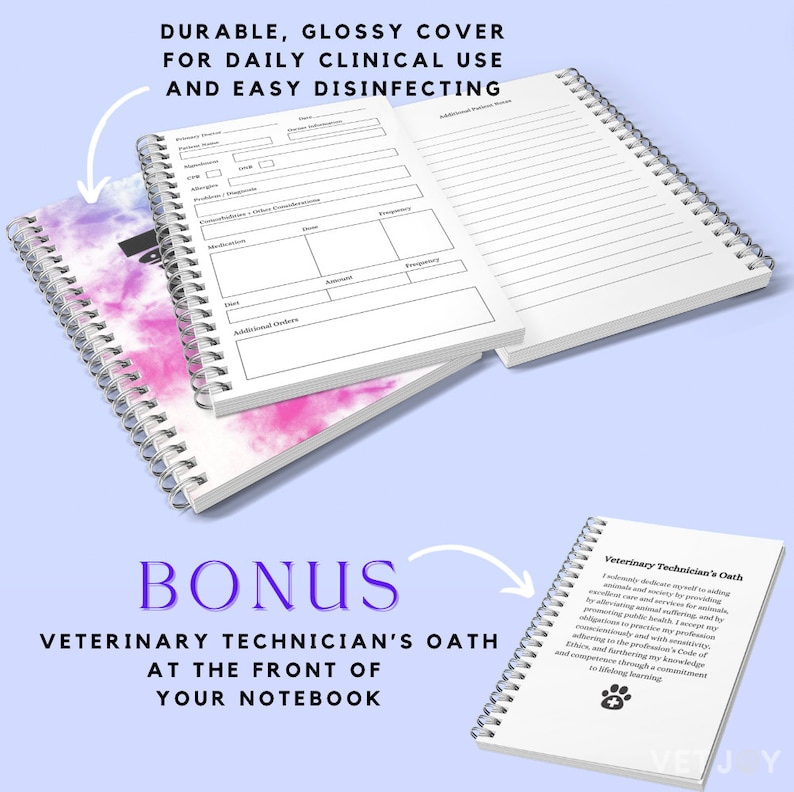 Vet Tech Patient Case Log: Spiral Notebook for Veterinary Technicians ...