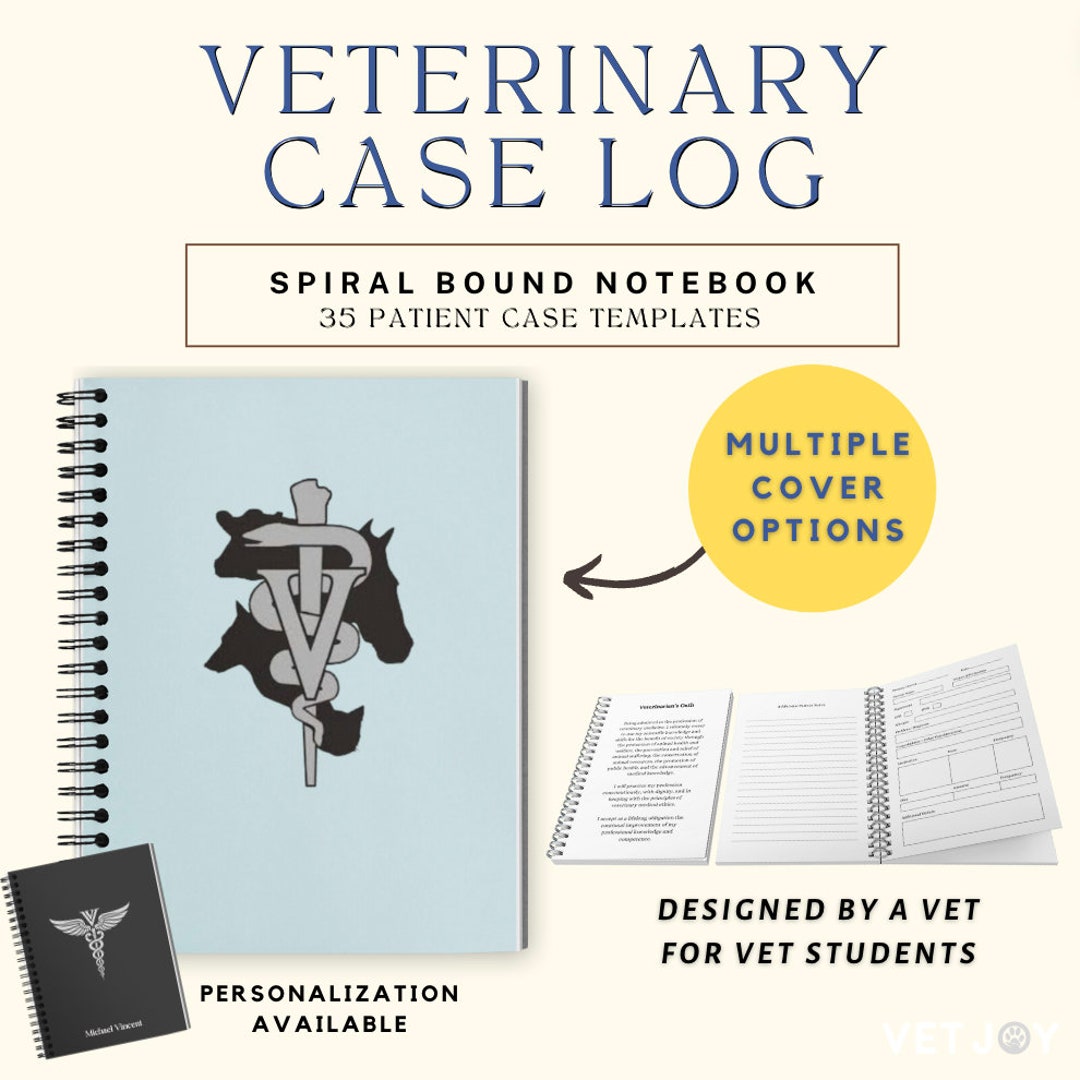 Vet Med Patient Case Log: Spiral Notebook for Veterinarians (6x9) - Etsy