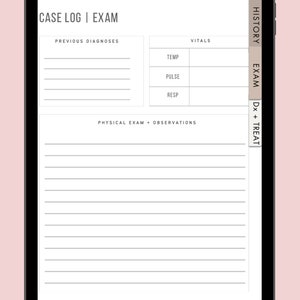 Digital Vet Med Case Log Template: Veterinary Patient Notes (PDF) - Etsy
