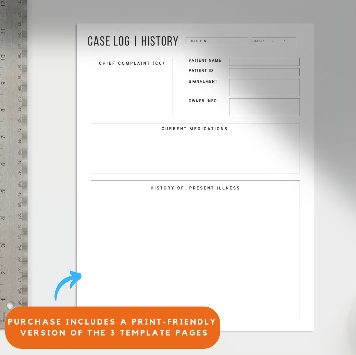 Digital Vet Tech Patient Case Log Template (PDF) - Etsy