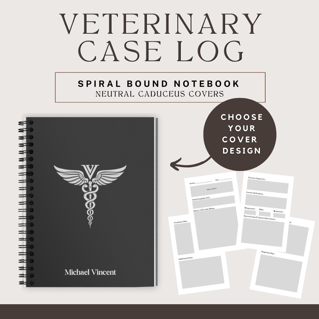 Vet Med Patient Case Log Spiral Notebook 6x9 Clinical Student Notes ...