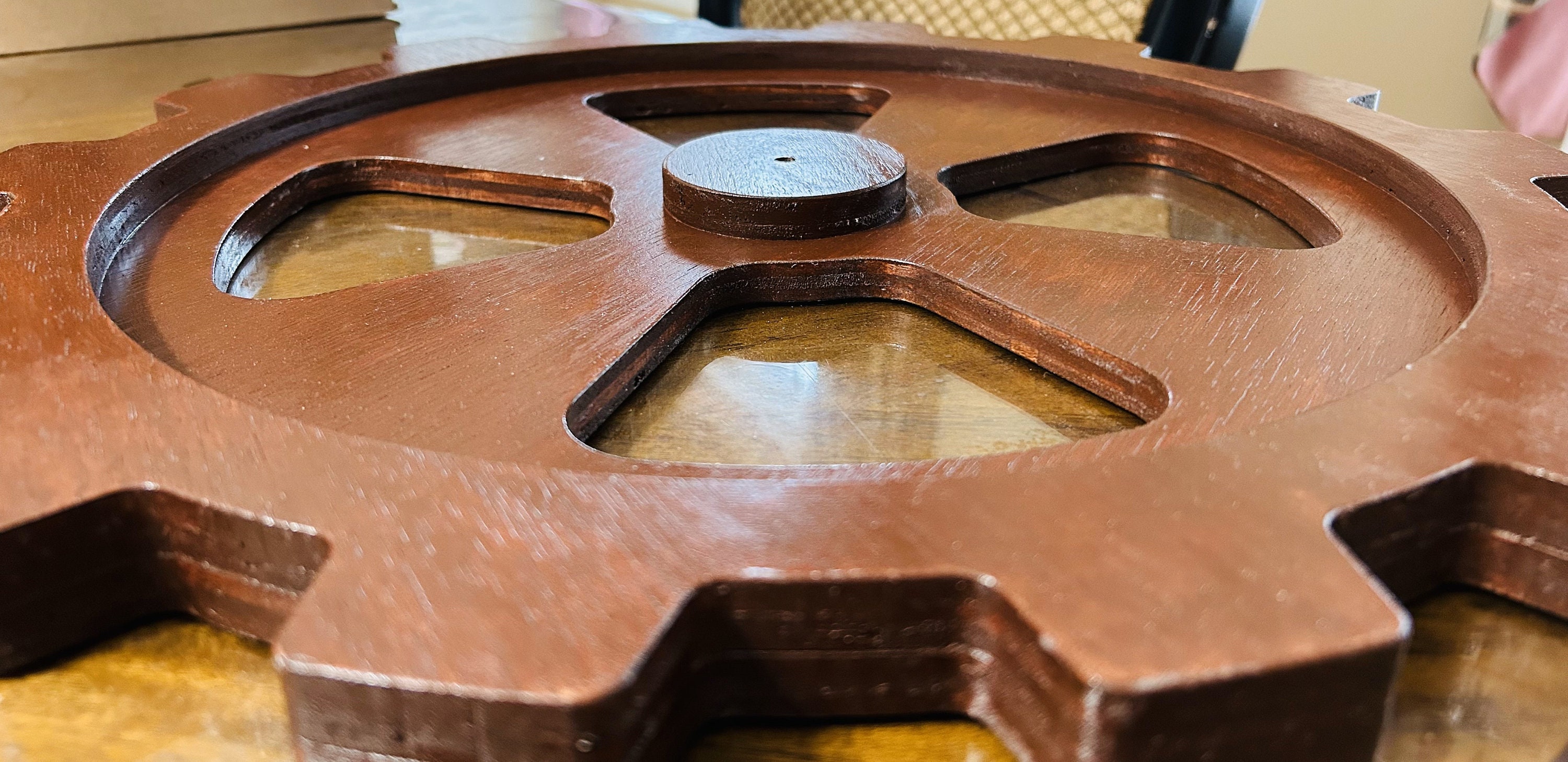 Large Rustic 24 Inch & 18 Inch Industrial Cog Gear Wall Decor Two Gears ...