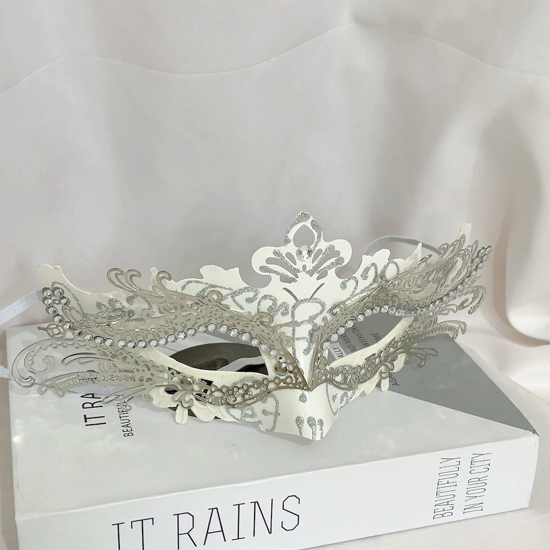 Cut the Mask, Black and White Mask, the Venice Dance Mask, With a ...