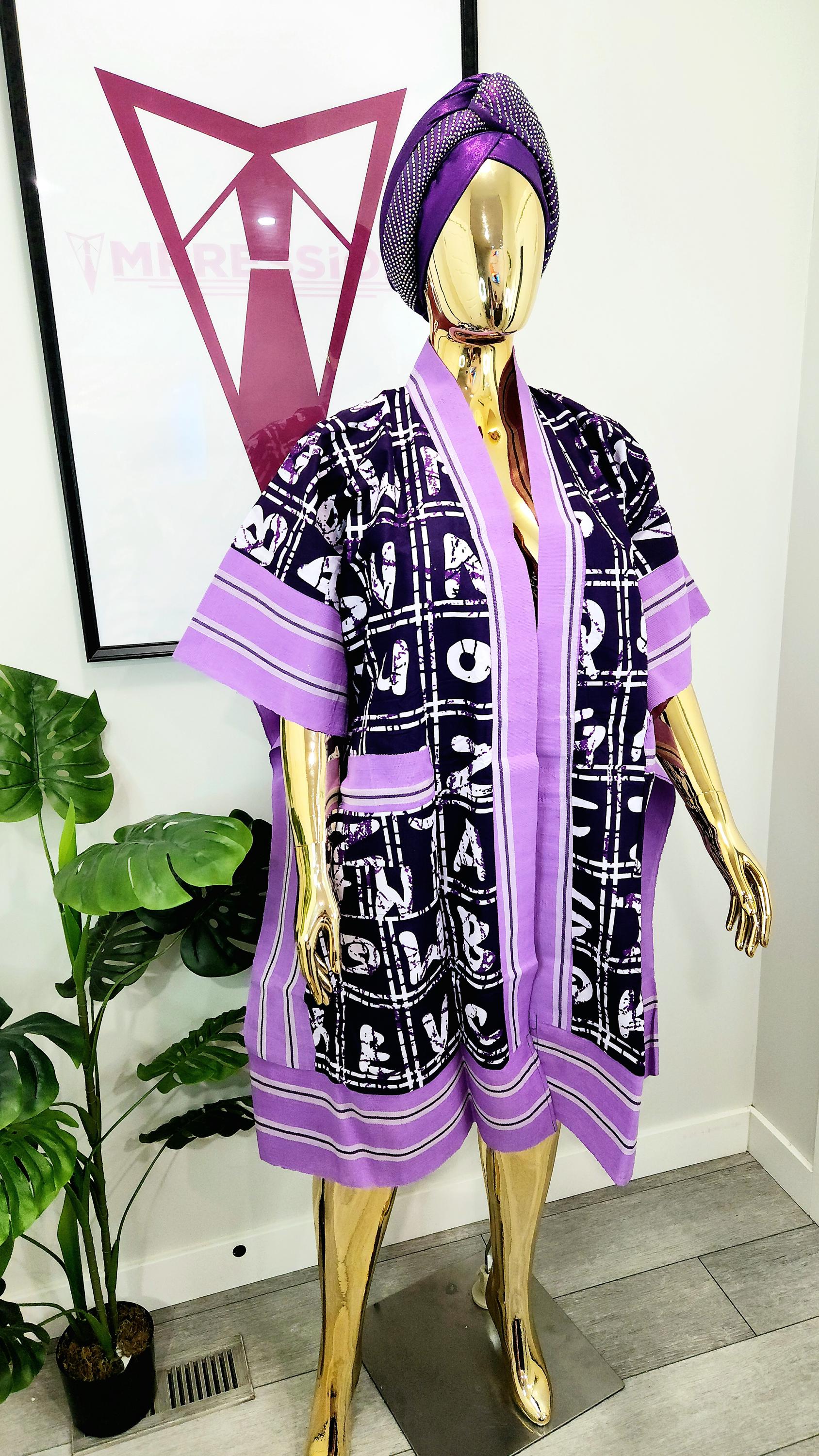 HANDMADE AFRICAN Dansiki Kimono/ Tribal Print Robe for Women / Ethnic ...