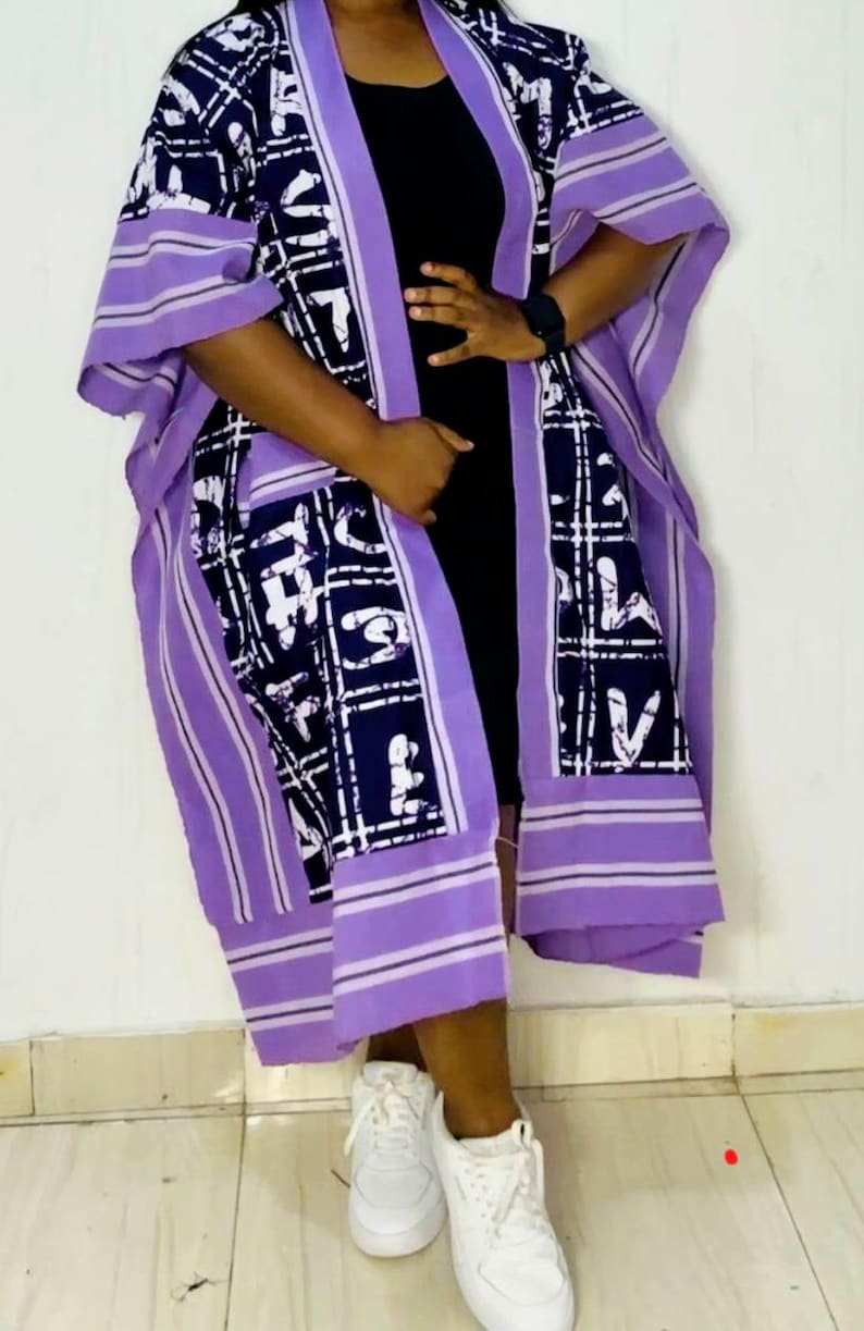 HANDMADE AFRICAN Dansiki Kimono/ Tribal Print Robe for Women / Ethnic ...