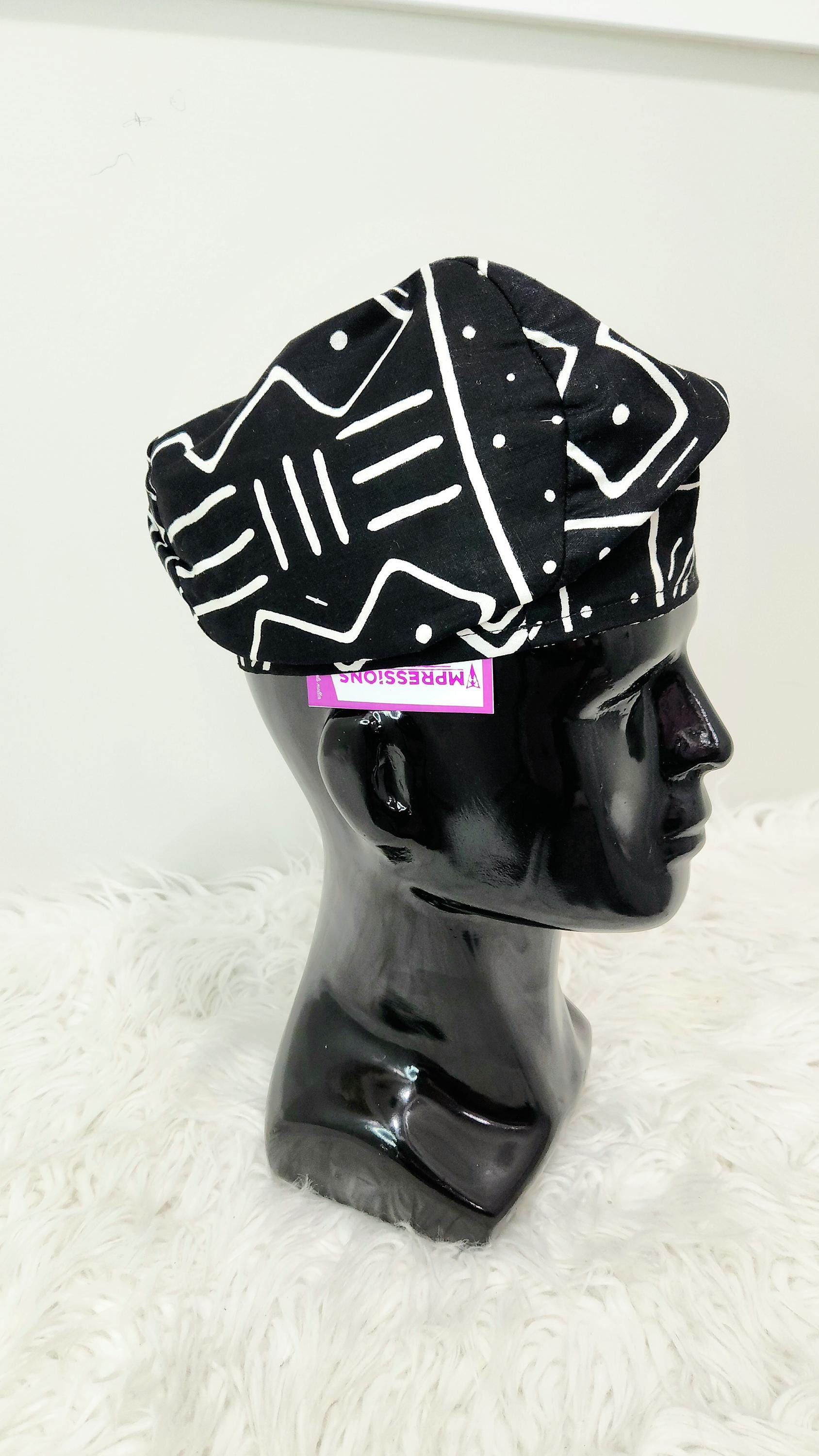 African Print Cap for Men / Hand Made Ankara Cap/ Traditional Dansiki ...