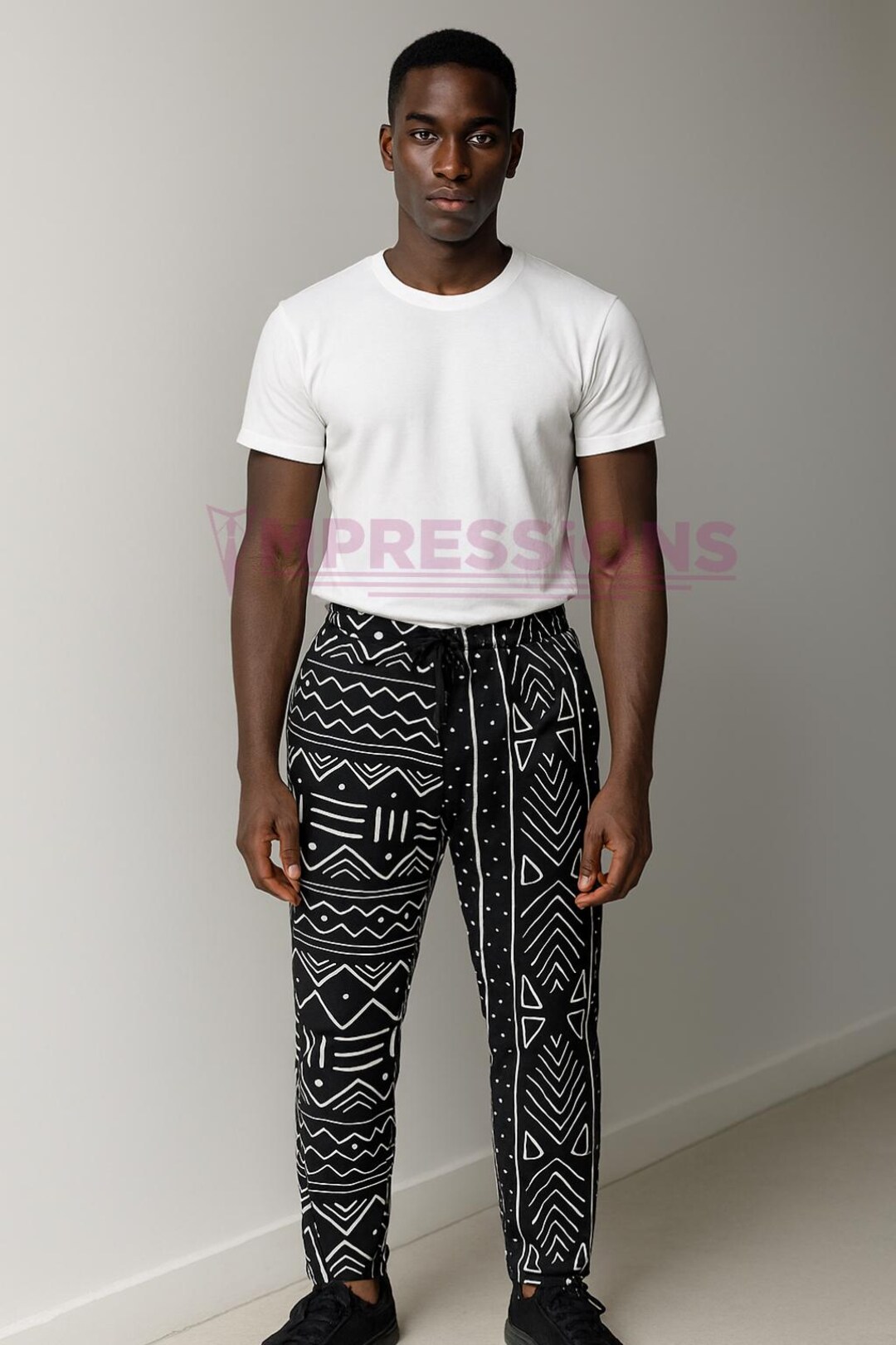 AFRICAN PRINT PANTS | Red Tribal Print Boho Pants | Ankara Lounge Pants ...