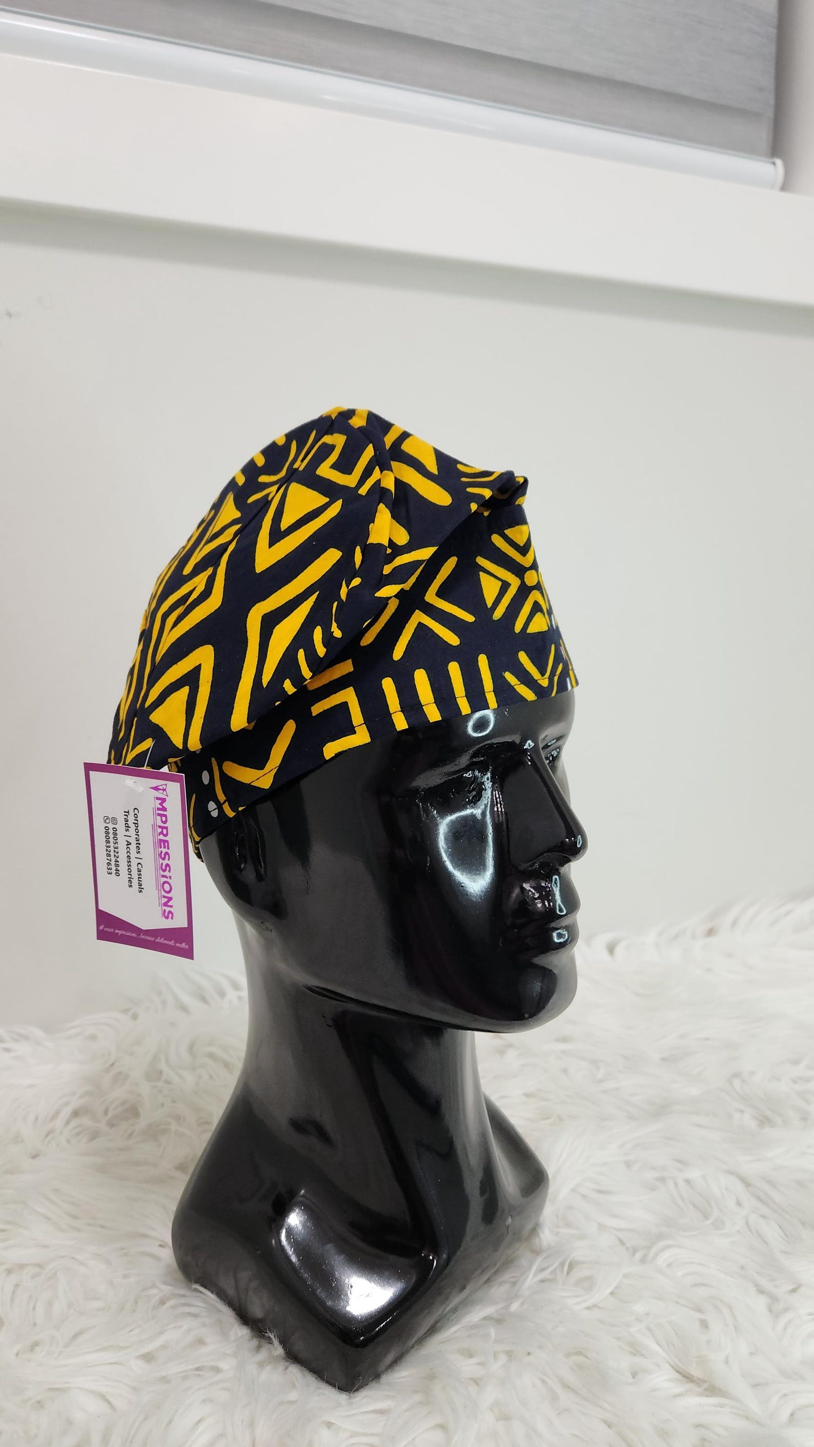 African Print Cap for Men / Hand Made Ankara Cap/ Traditional Dansiki ...