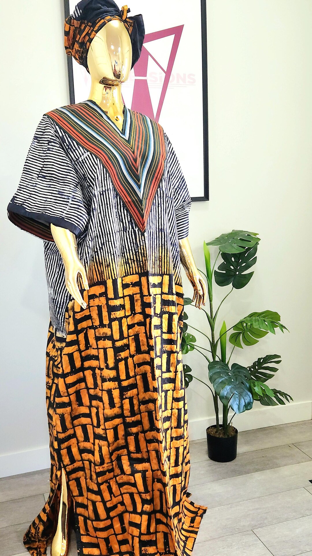 Bubu Dress / Adire Bubu / Batik /tye Dye Maxi Gown / Batik Fabric Gown ...