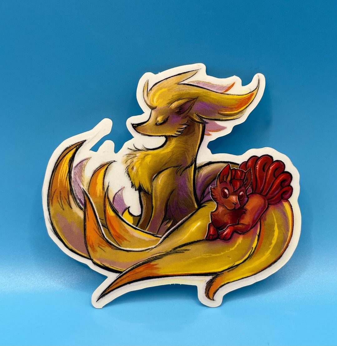 Pokemon Ninetales and Vulpix Sticker - Etsy