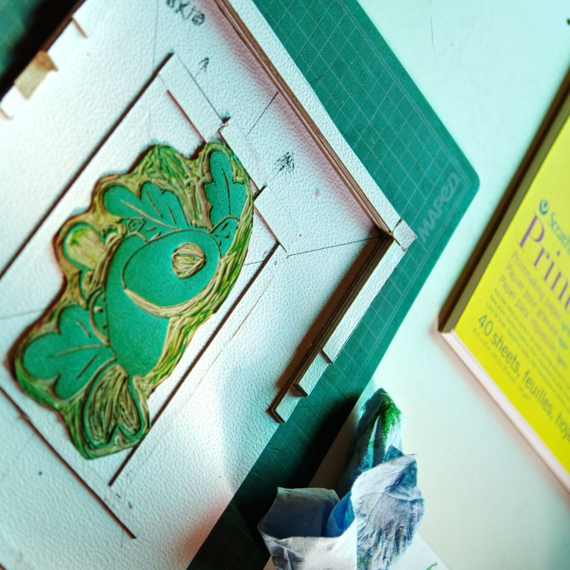 Limited Edition Handcrafted Linocut Print Cute Avocado Halves ...