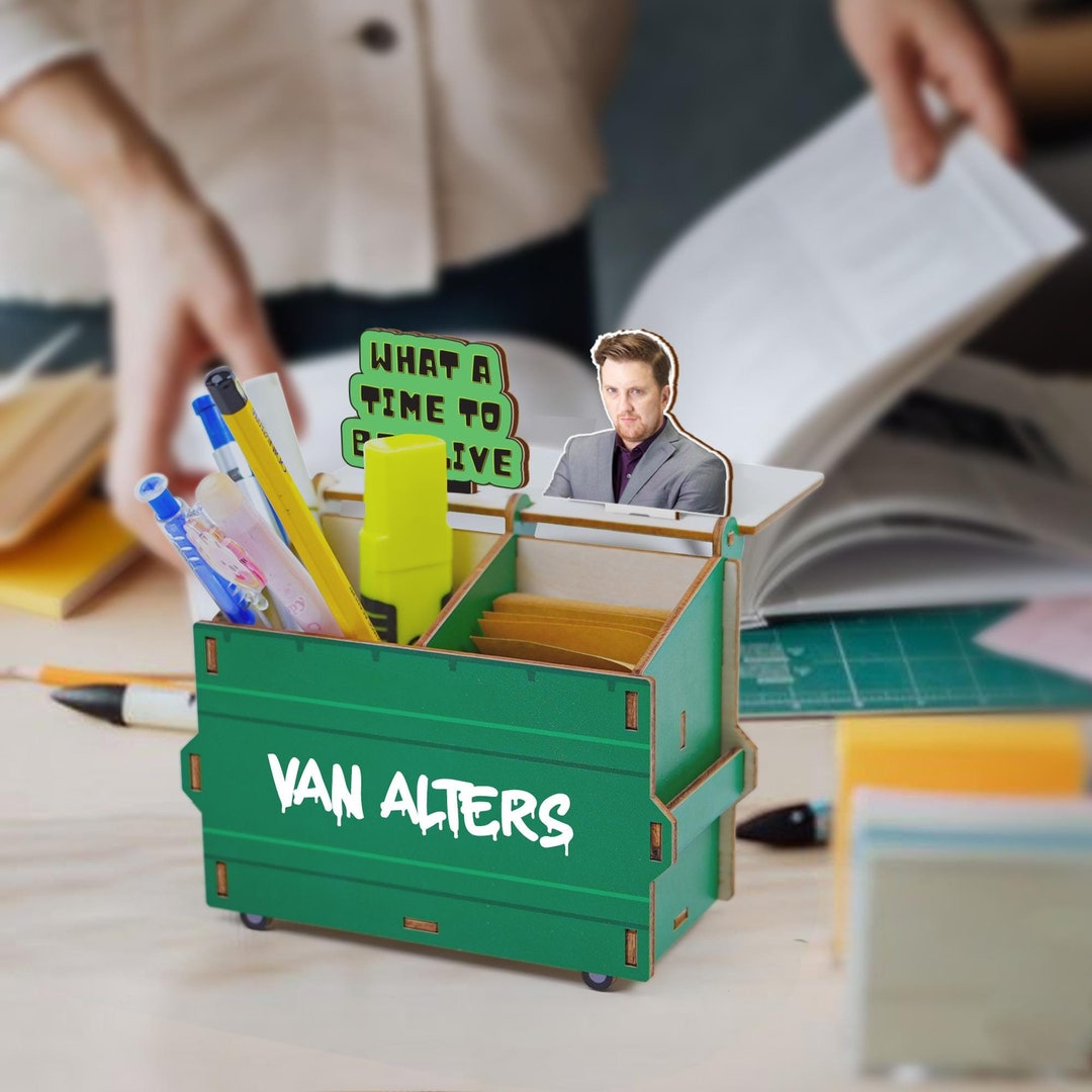 Custom Dumpster With Name Fire Desk Organizer, Custom Pencil Holder ...