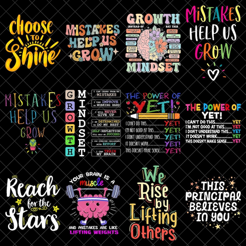Growth Mindset Svg - Etsy