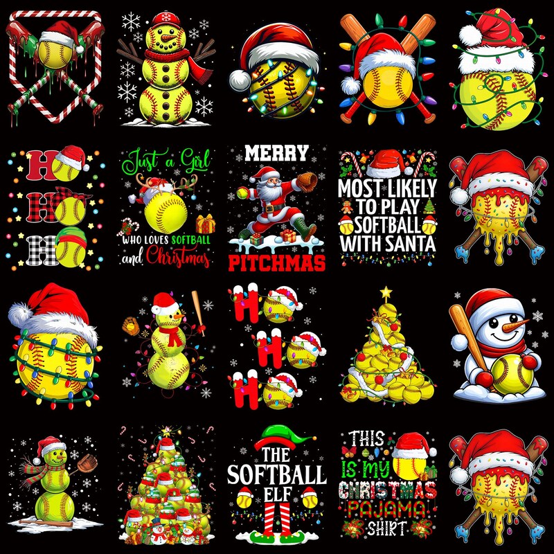 Softball Christmas - Etsy