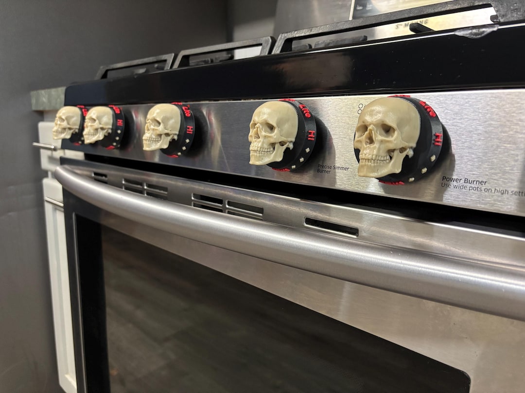 Skull Decorative Stove/range Replacement Knobs | 3D Printed With Protective Coating - Etsy