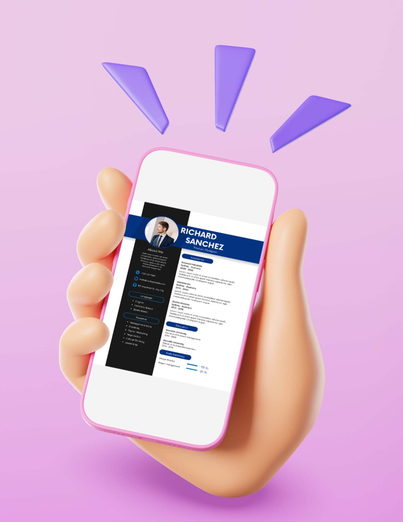 Professional CV Resume Template: Stand Out in the Job Market CV Word ...