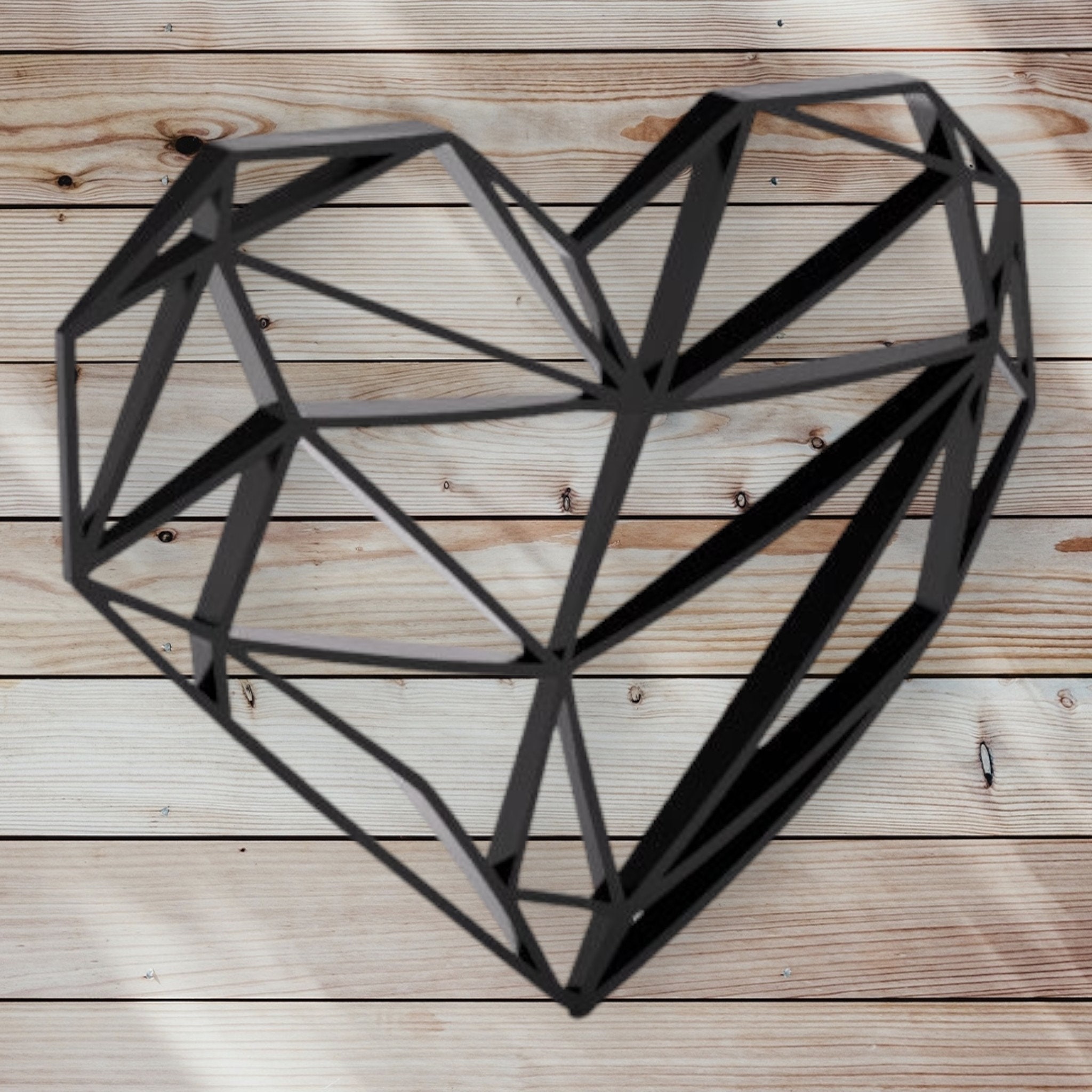 Modern Geometric Heart Wall Decor Minimalist Art choose Your Color - Etsy