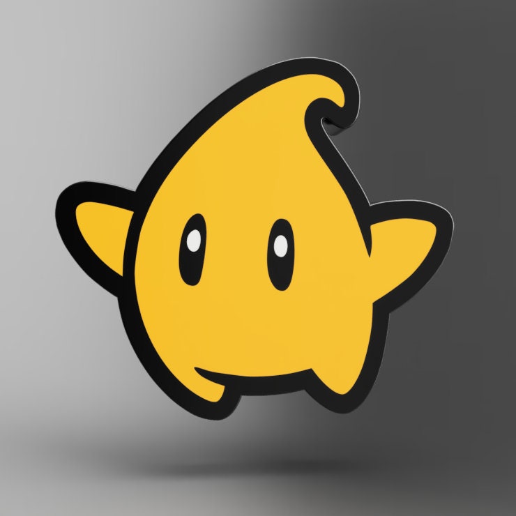 Nintendo Super Mario Galaxy Inspired Luma Lightbox Fun Geeky Room ...