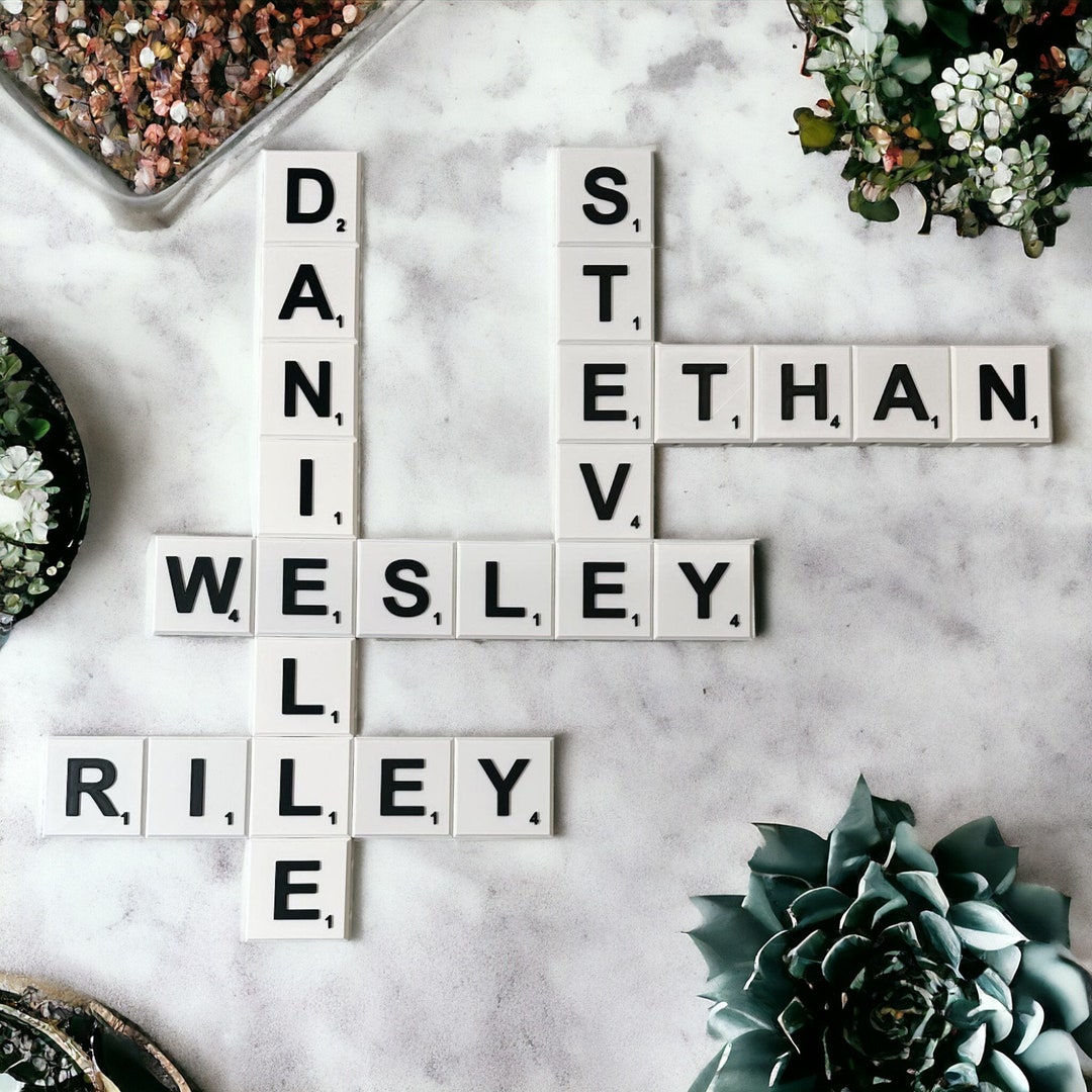 Personalized Scrabble Letters Wall Decor - Custom 3D Printed Tiles - Etsy