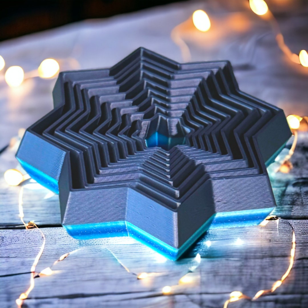 Vibrant Fractal Fidget Trio: Star, Flower, Pentagon - Stress Relief ...