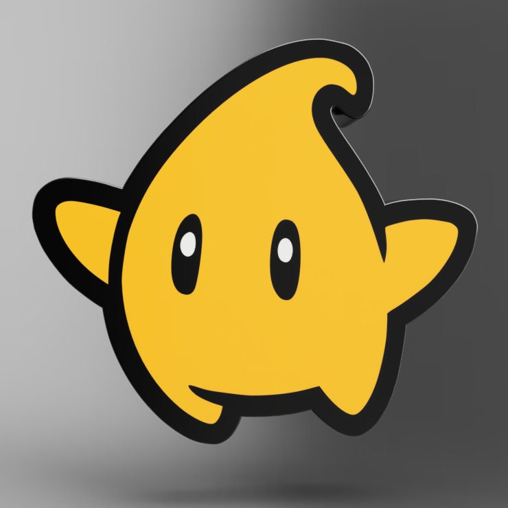 Nintendo Super Mario Galaxy Inspired Luma Lightbox Fun Geeky Room ...