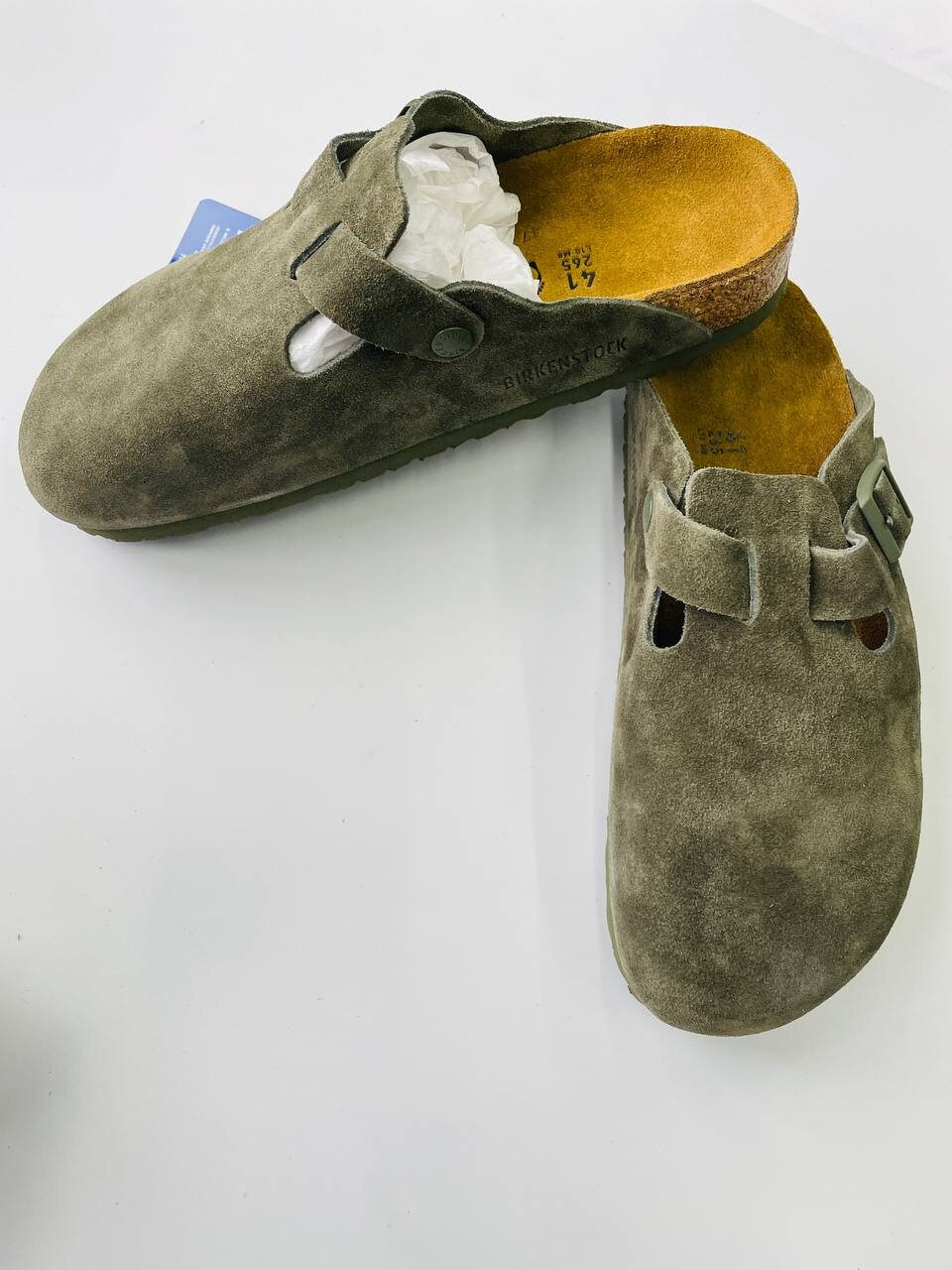 Birkenstock Boston Slippers Comfortable Green Slippers Soft Slippers ...