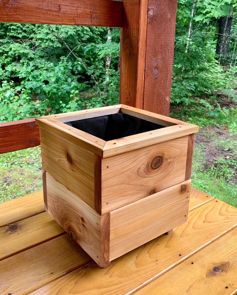 Small Outdoor Cedar Planter Box - Etsy